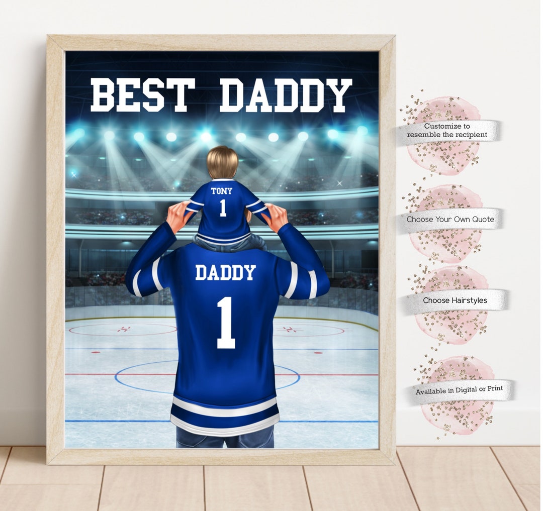 Personalized Hockey Father and Son Poster, Father and Daughter ...