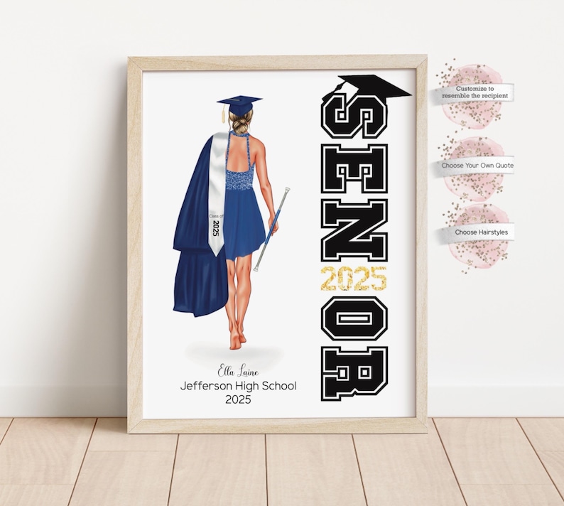 Personalized 2026 Senior Graduation Majorette Print, Custom Senior ...