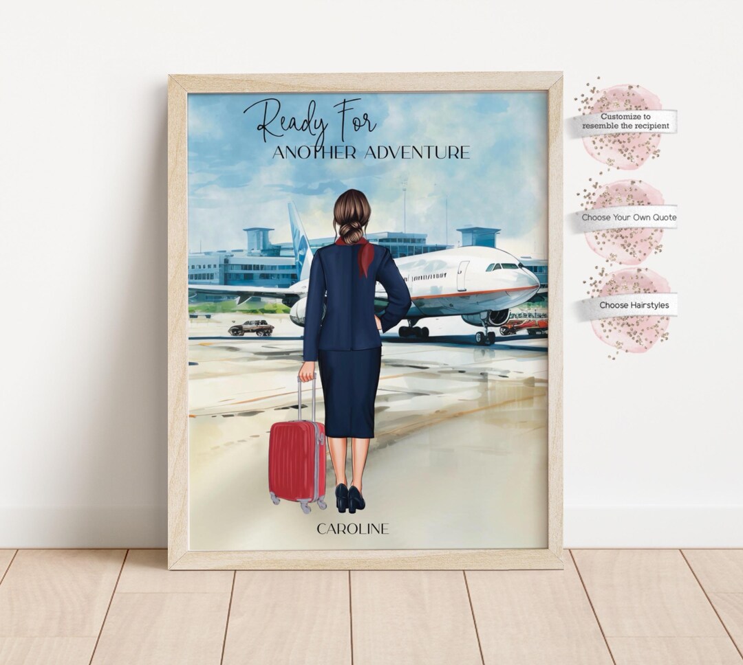 Personalized Gift Print for Airline Attendants, Flight Attendants ...