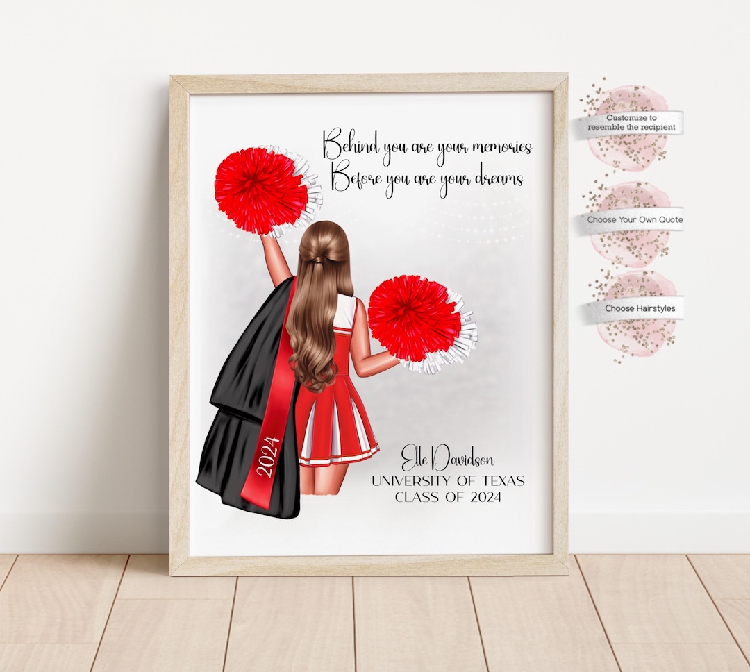 Personalized 2026 Senior Cheerleader Graduation Print, Senior Year ...