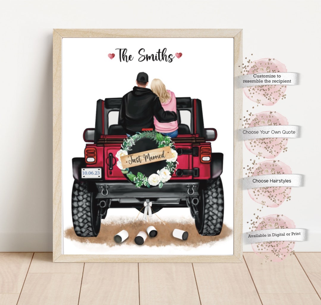 Personalized Wedding off Road Print, Off-road Wedding Adventure Gift ...