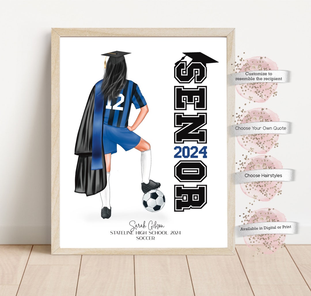 Personalized Soccer Graduation Print, Soccer Graduate, Sports ...