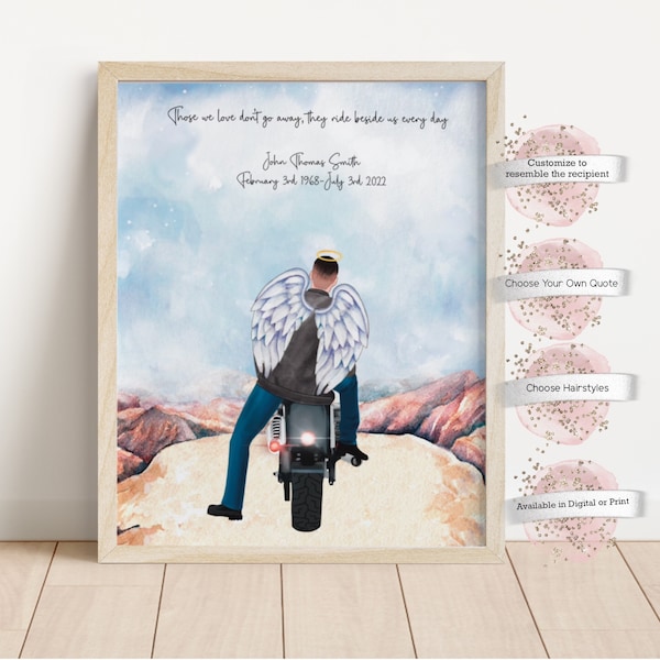 In Memory of Motorcycle Rider - Etsy