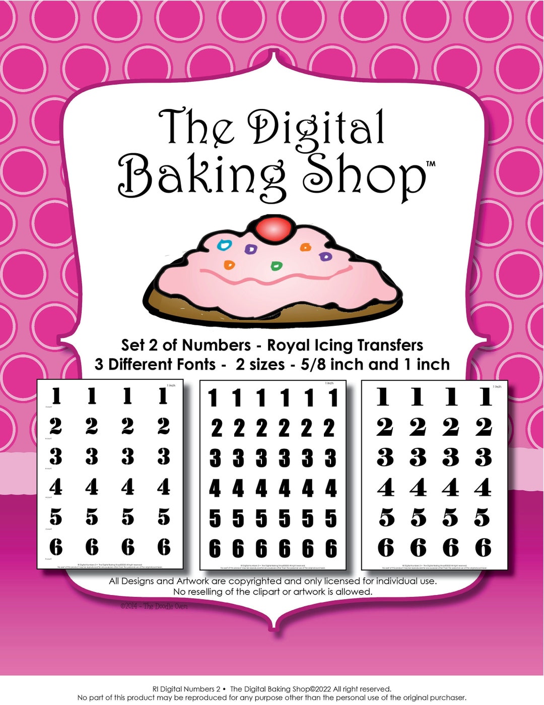 Numbers Set 2 - Digital Royal Icing Transfer Sheets - Etsy