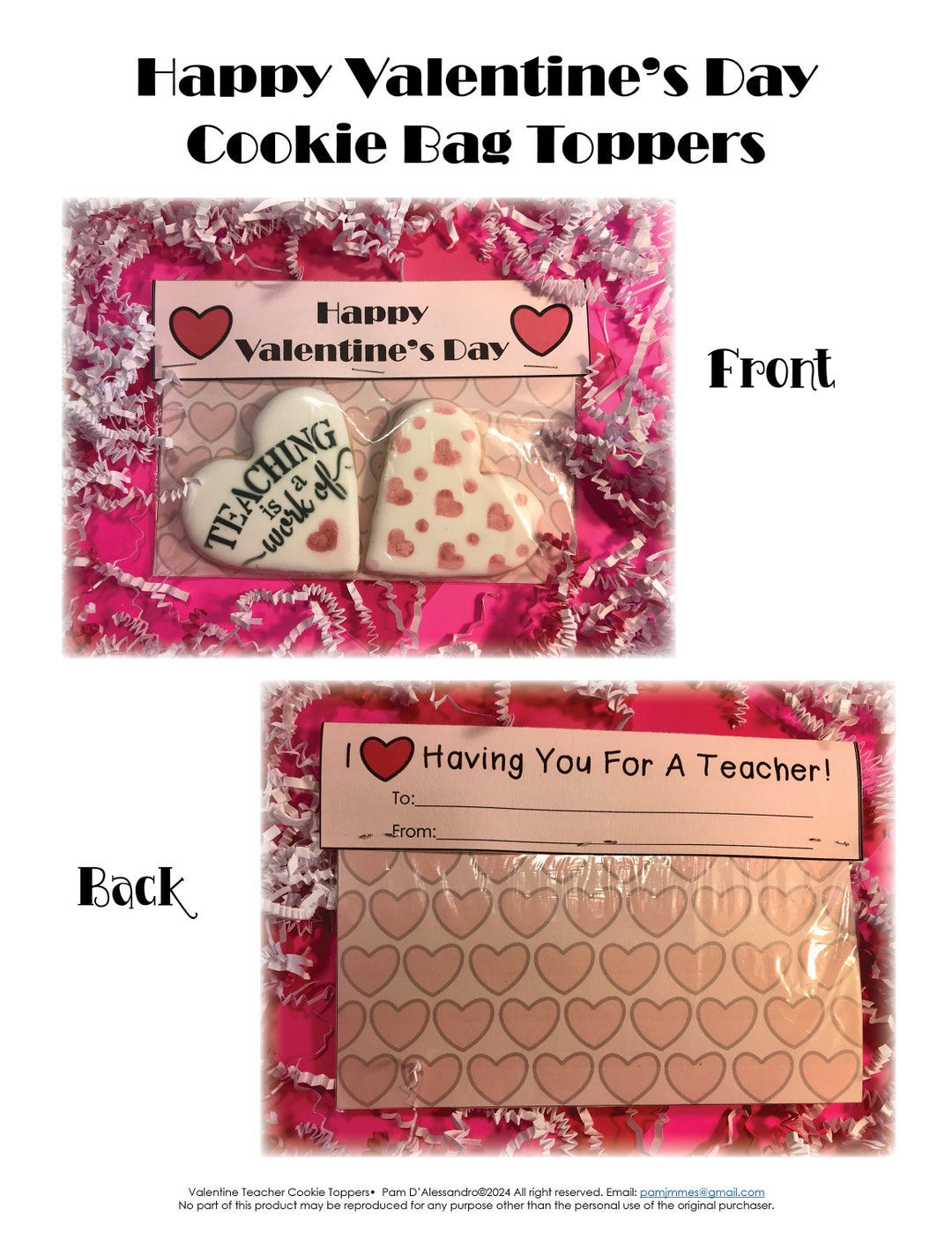 Valentines Day Cookie Bag Toppers: Valentines Day for Your Favorite ...