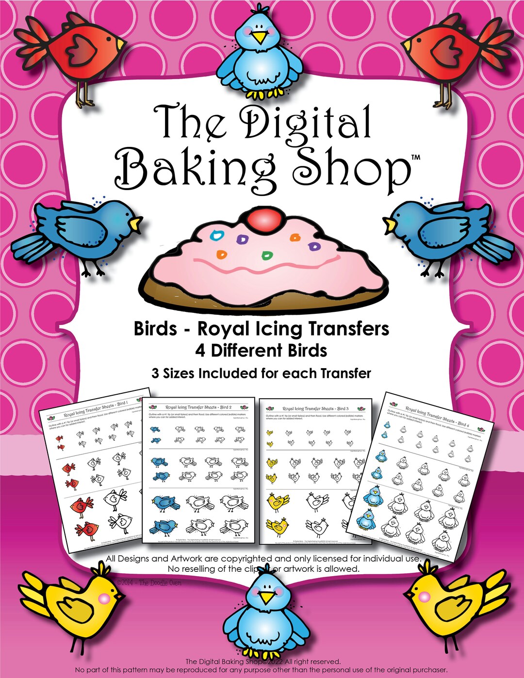Birds - Royal Icing Transfer Sheets - Etsy