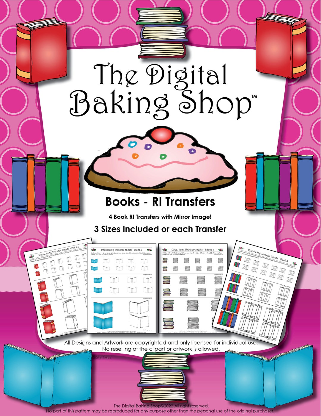 Books - Royal Icing Transfer Templates for Cookie and Baking ...