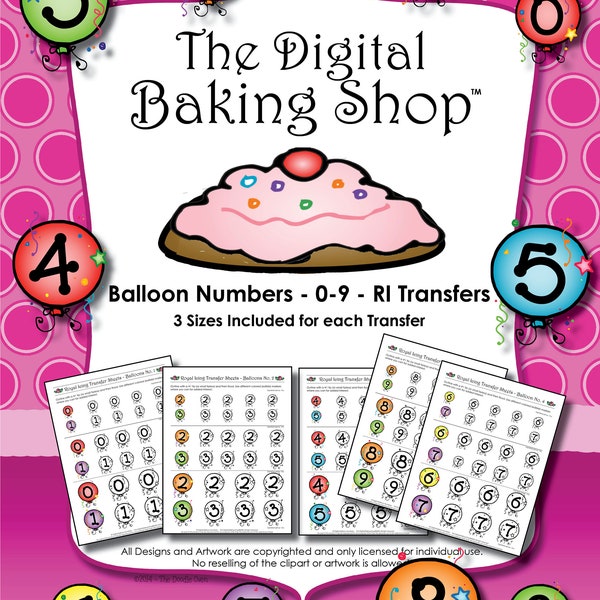 Royal Icing Balloon Transfers - Etsy