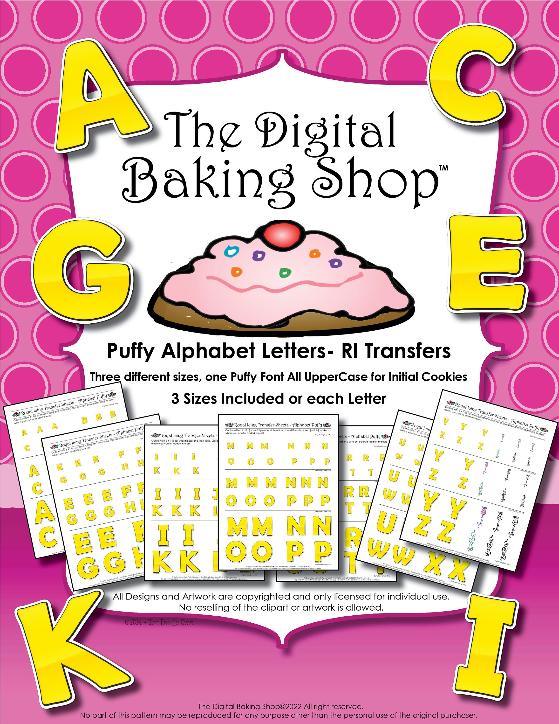 Puffy Uppercase Alphabet for Royal Icing Transfers - Etsy