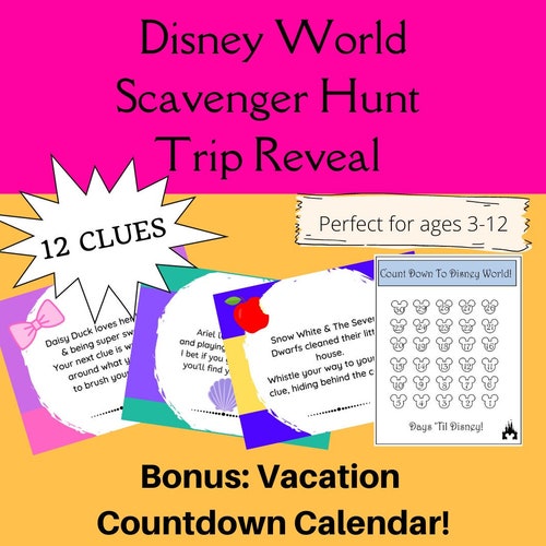 Magical Vacation Scavenger Hunt Reveal Game - Etsy
