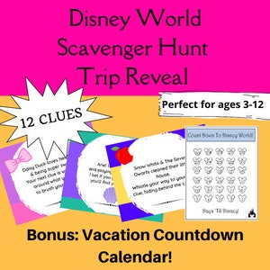Magical Vacation Scavenger Hunt Reveal Game - Etsy