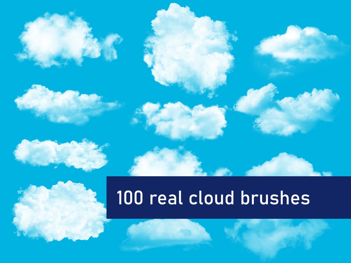 Cloud Photoshop Brushes - Photoshop Brush Set - Cloud Brush Set - Sky Brushes - Brushes for ...