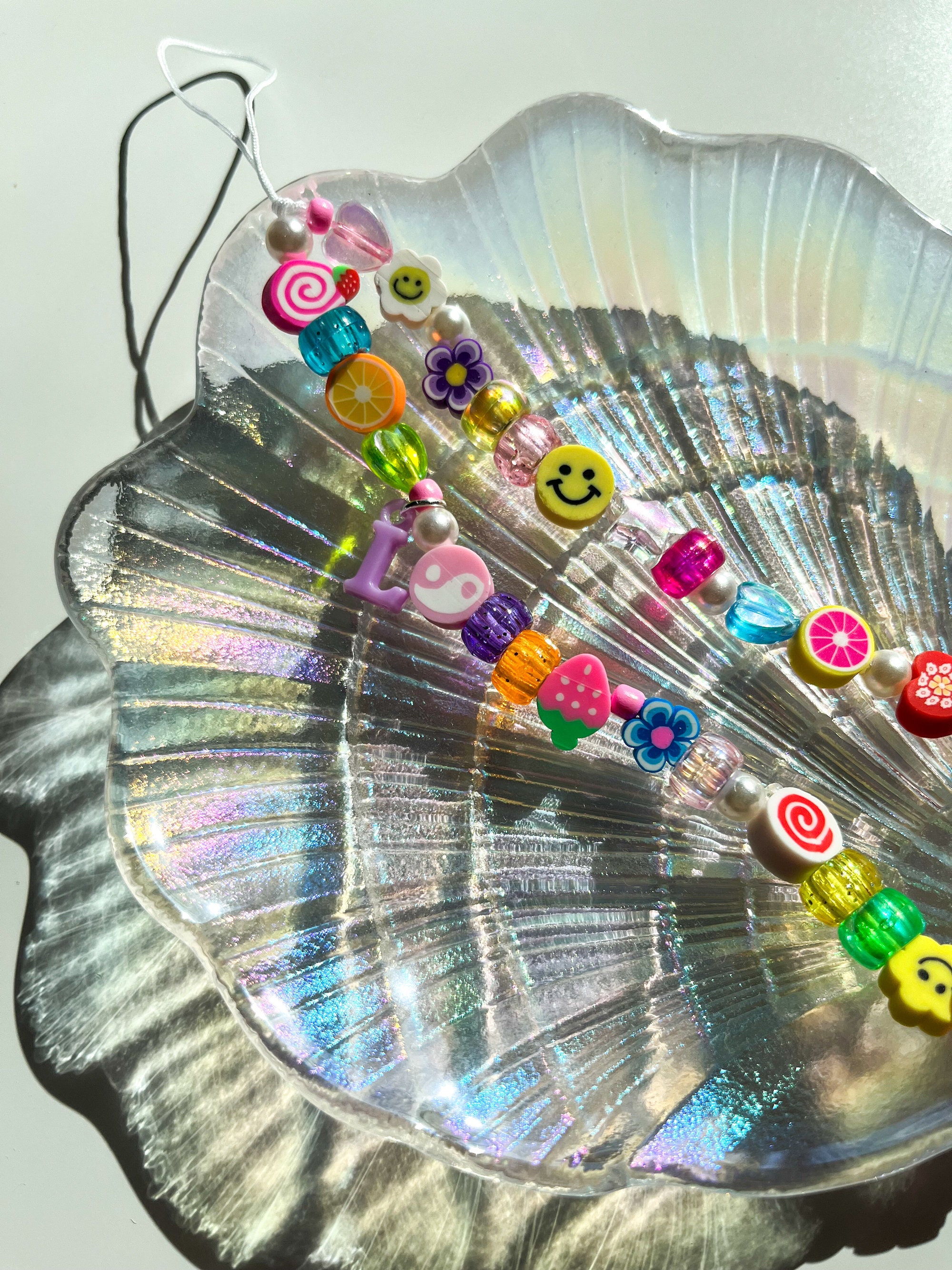 Custom Initial Y2k Phone Charm Beaded Charm Customisable - Etsy UK