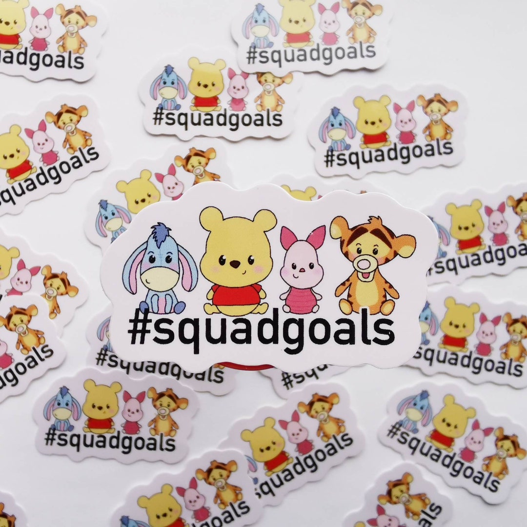 Winnie the Pooh Disney Sticker Squad Goals Vinyl Winnie Sticker - Etsy