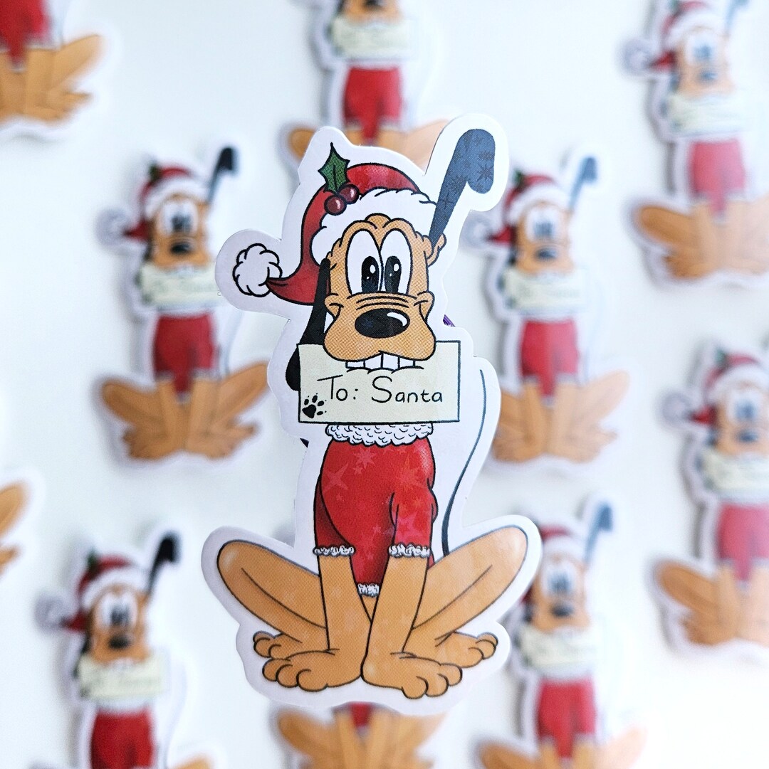 Pluto Sticker Disney Dog Vinyl Sticker Disney Christmas Sticker Cute ...
