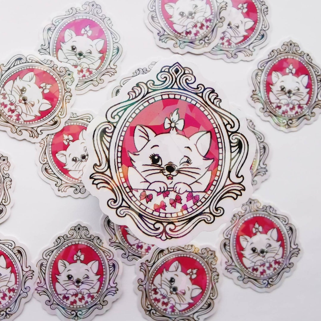 Marie Sticker - Disney Vinyl Aristocats - Cracked Holographic Sticker ...
