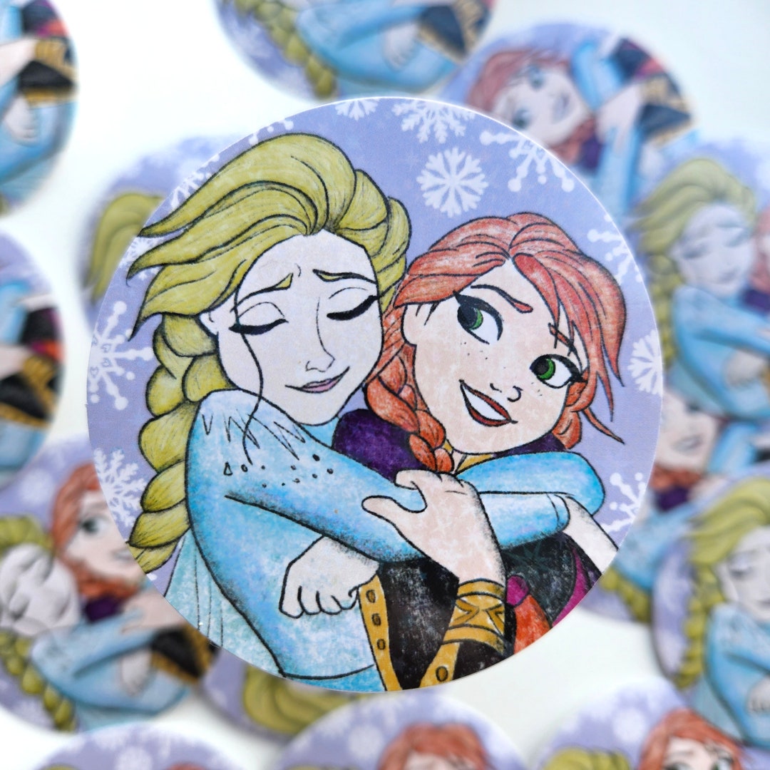 Frozen Sticker - Vinyl Sticker Disney Princesses - Anna and Elsa ...