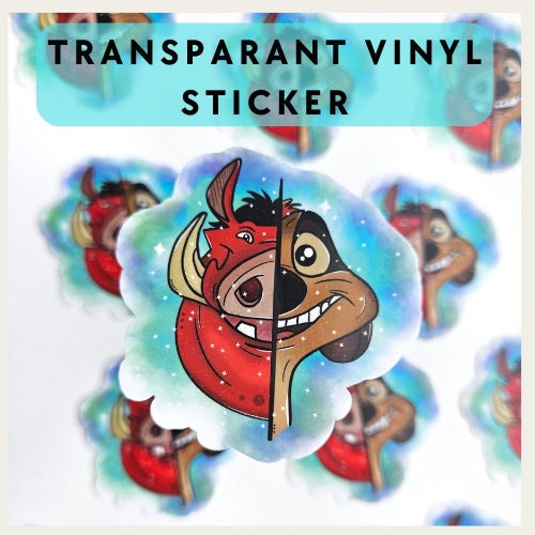Lion King Vinyl Sticker Cute Disney Sticker Timon and Pumbaa Sticker ...