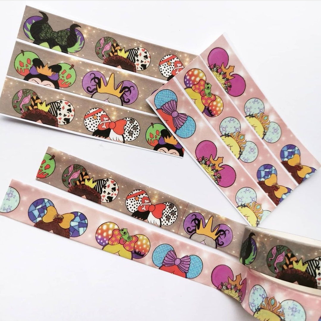 Washi Tape Disney Princesses and Villains - Masking Tape Minnie Ears ...