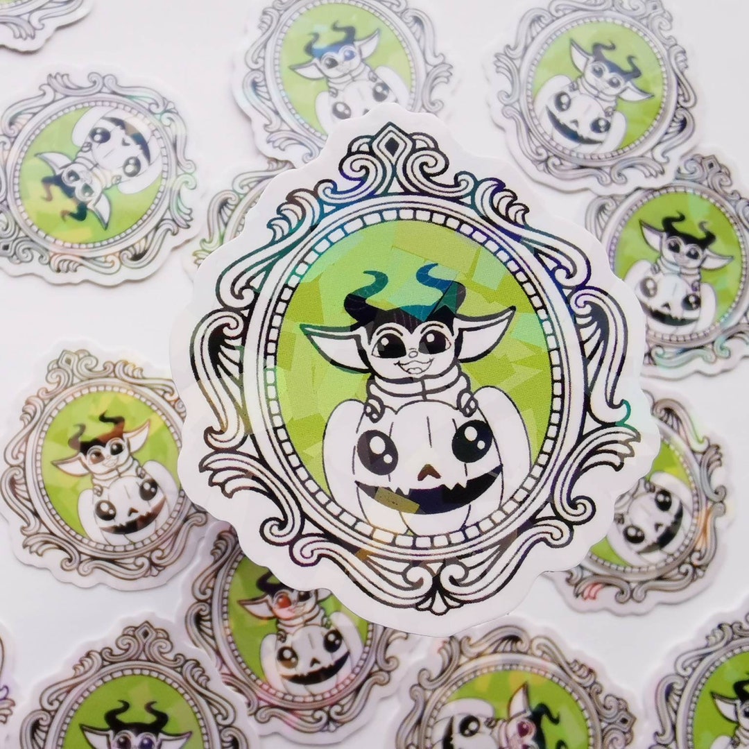 Halloween Grogu Sticker - Vinyl Disney Sticker - Baby Yoda - Etsy