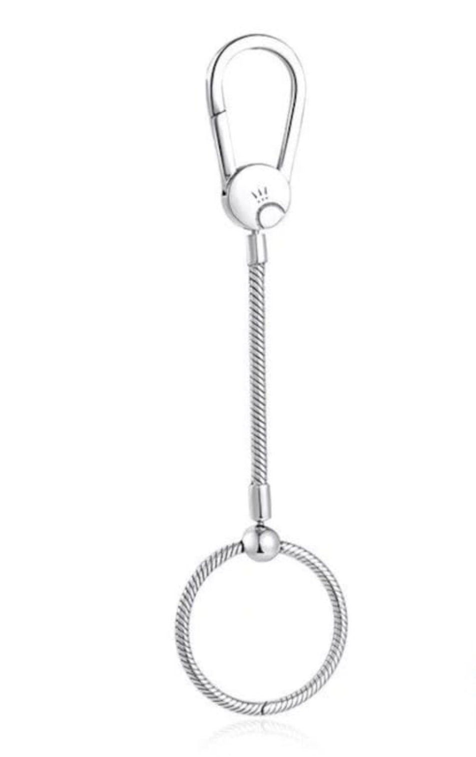 Pandora Charm Key Ring Keychain Charm, Minimalist S925 Sterling Silver ...