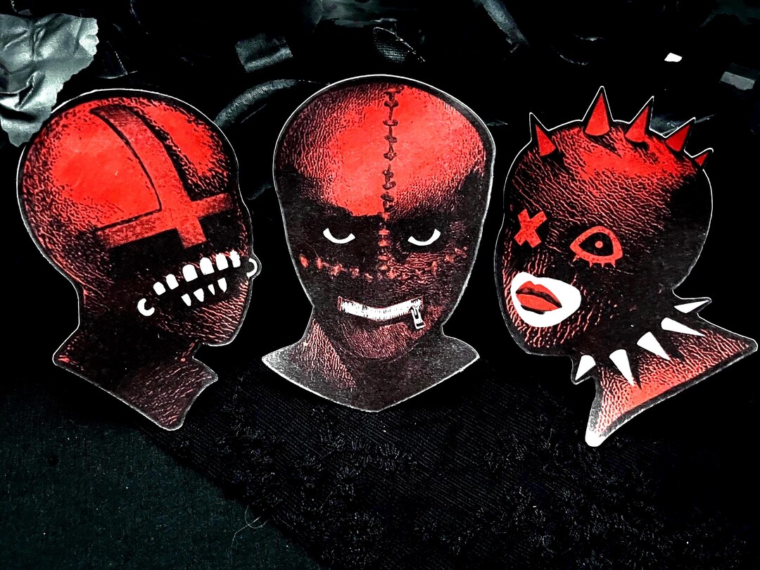 Gimp Mask Sticker Set | 3" Glossy Art Sticker, Horror Sketchbook Laptop ...