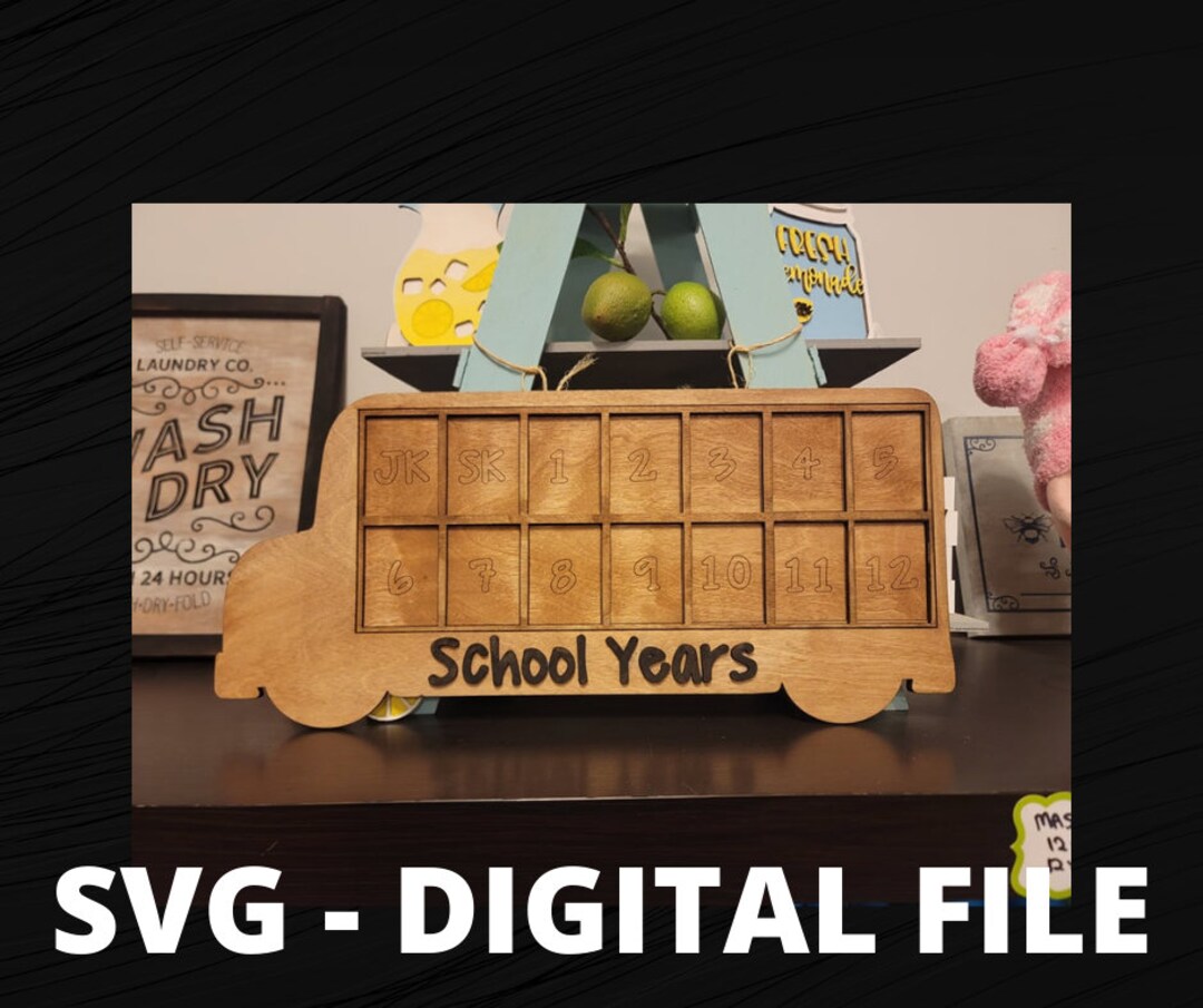 Jk-grade 12 Bus Photo Frame - SVG - Etsy