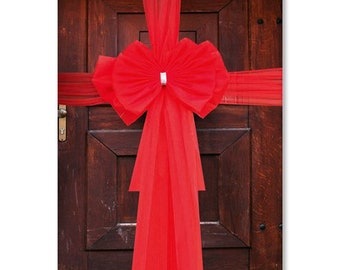 Large Red Door Bow - Etsy