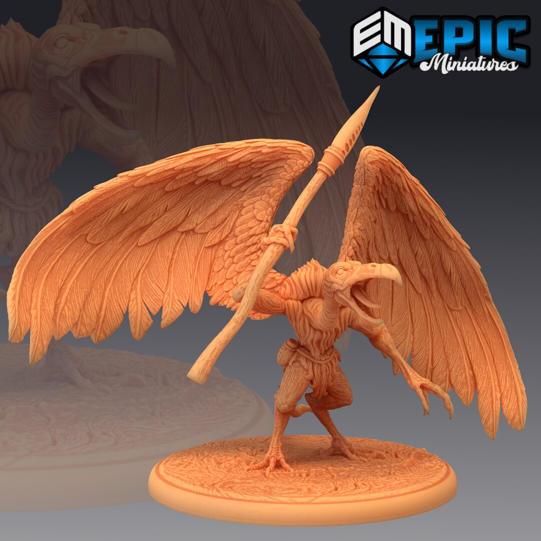 Vulture Demon 3D Printed Epic Miniatures - Etsy