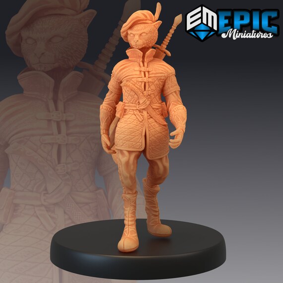 Games & Puzzles Role Playing Games Catfolk Rogue 3D Printed RPG Epic ...
