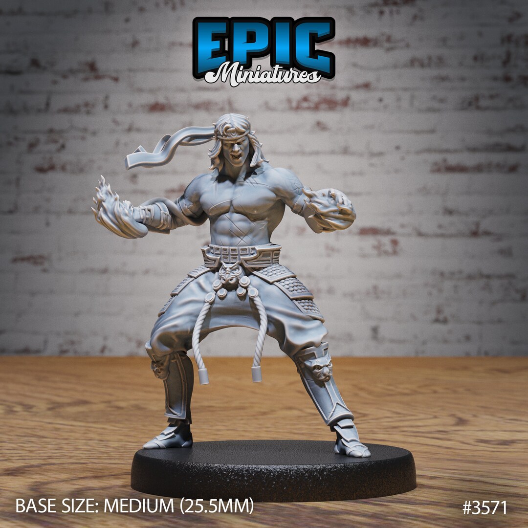 Fire Style Kung Fu Master - Iron Fist Tournament - Epic Miniatures - Etsy