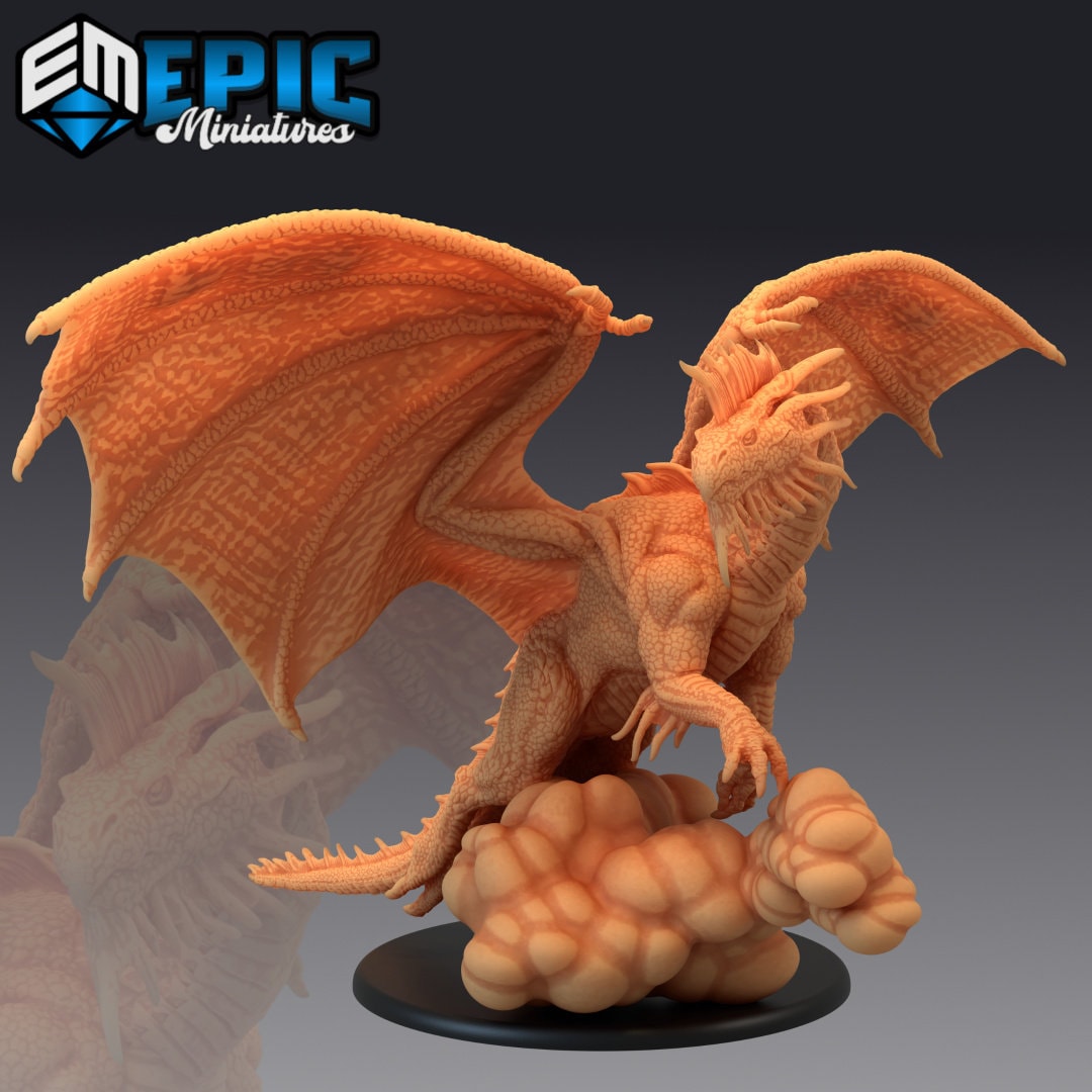 Adult Silver Dragon 3D Printed Epic Miniatures - Etsy