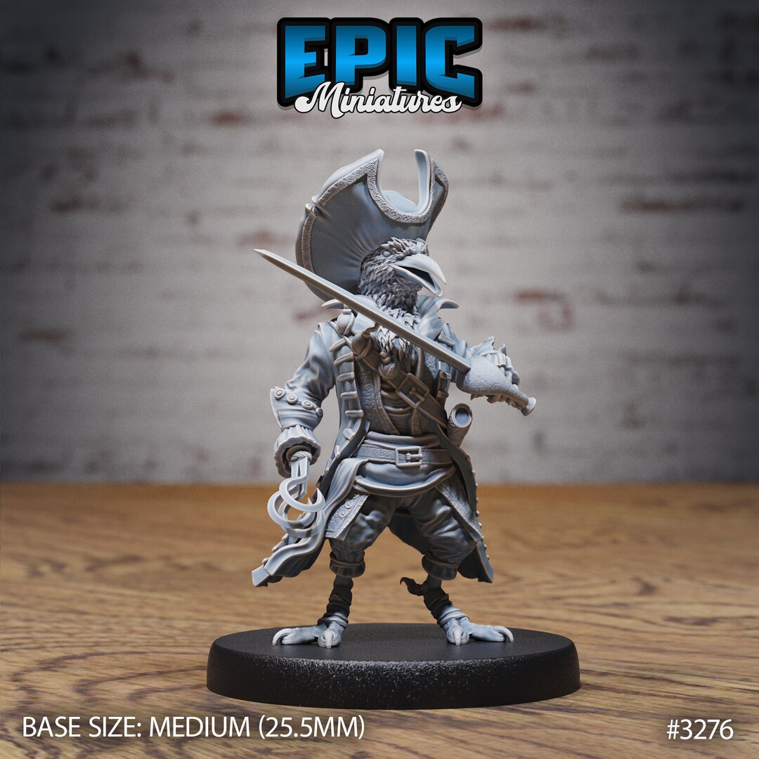 Crow Folk Pirate - Pirate Scourge - Epic Miniatures - Etsy