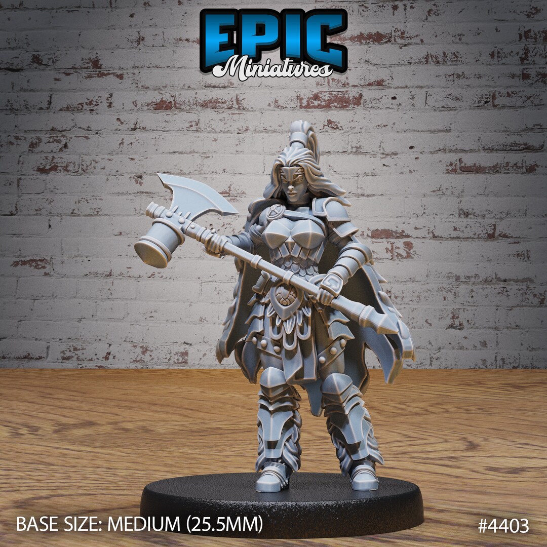 Barbarian Warrior Female - Mighty Heroes - Epic Miniatures - Etsy
