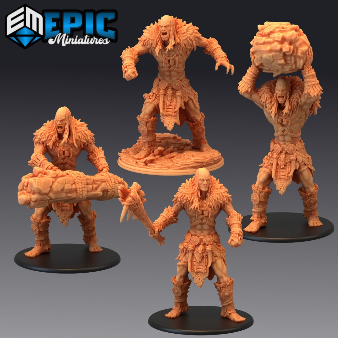 Stone Giants - Caves of Despair - Epic Miniatures - Etsy