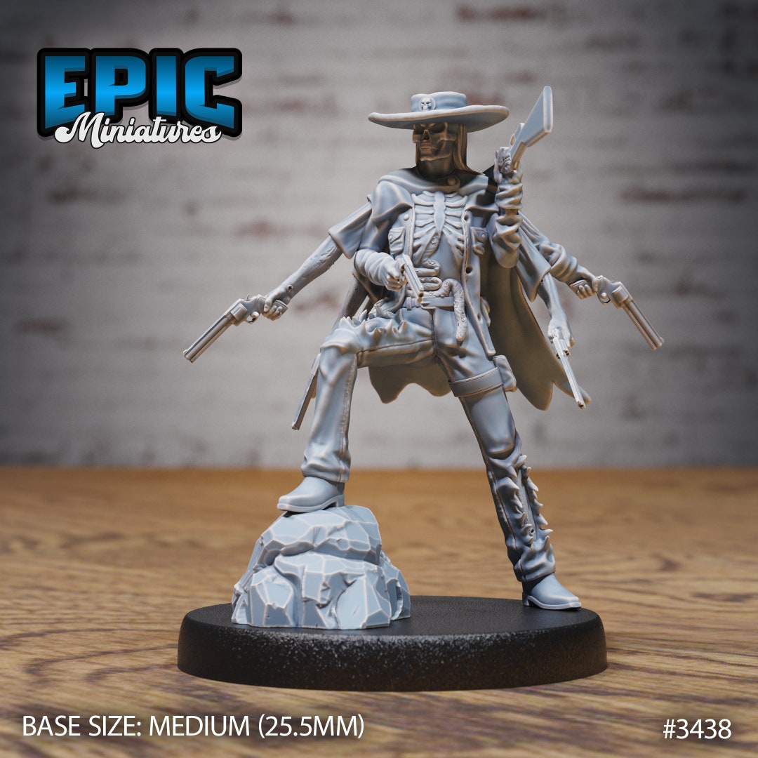 Undead Gunslinger - Fantasy Wild West - Epic Miniatures - Etsy