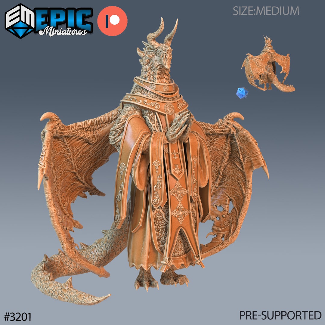 Hunters Guild Bahamut Cleric - Dragons Reign - Epic Miniatures - Etsy