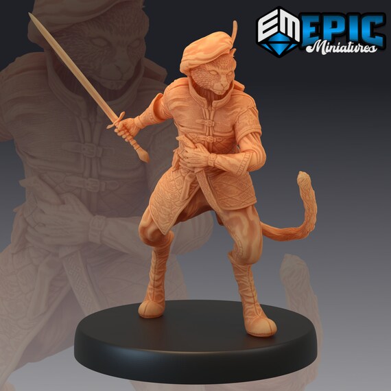 Games & Puzzles Role Playing Games Catfolk Rogue 3D Printed RPG Epic ...