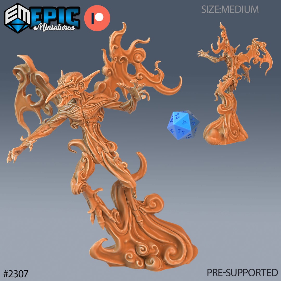Smoke Mephit - Arcane Dungeon - Epic Miniatures - Etsy