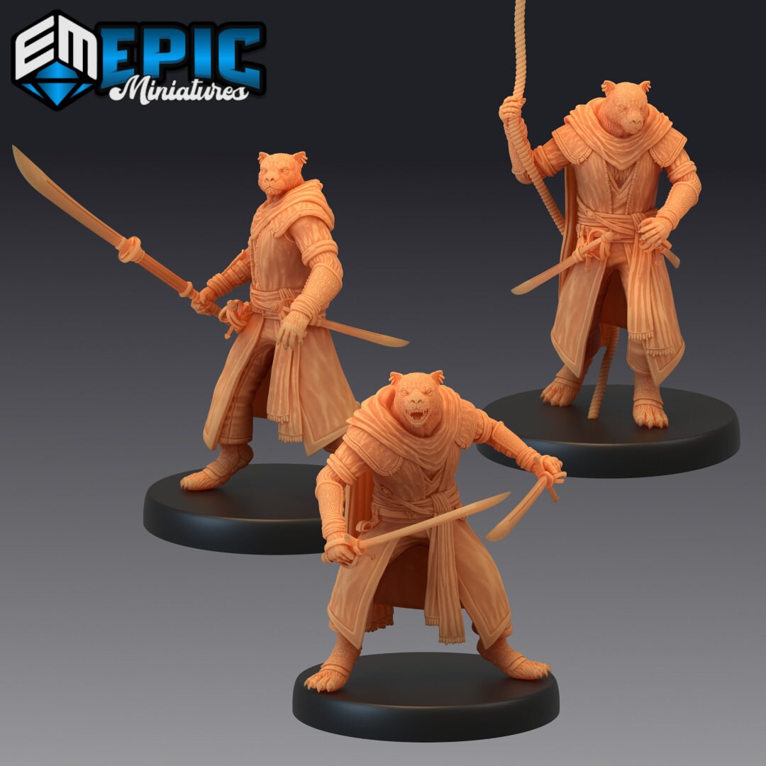 Catfolk Panther Pirate Treasure Hunt Epic Miniatures - Etsy