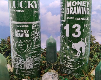 Money Drawing Candle - Etsy