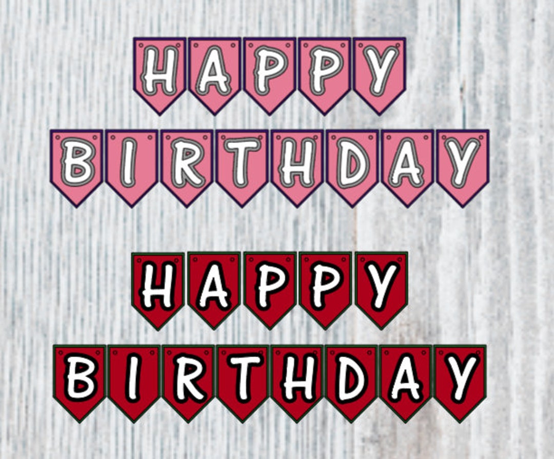 Mini Happy Birthday Banner - Etsy