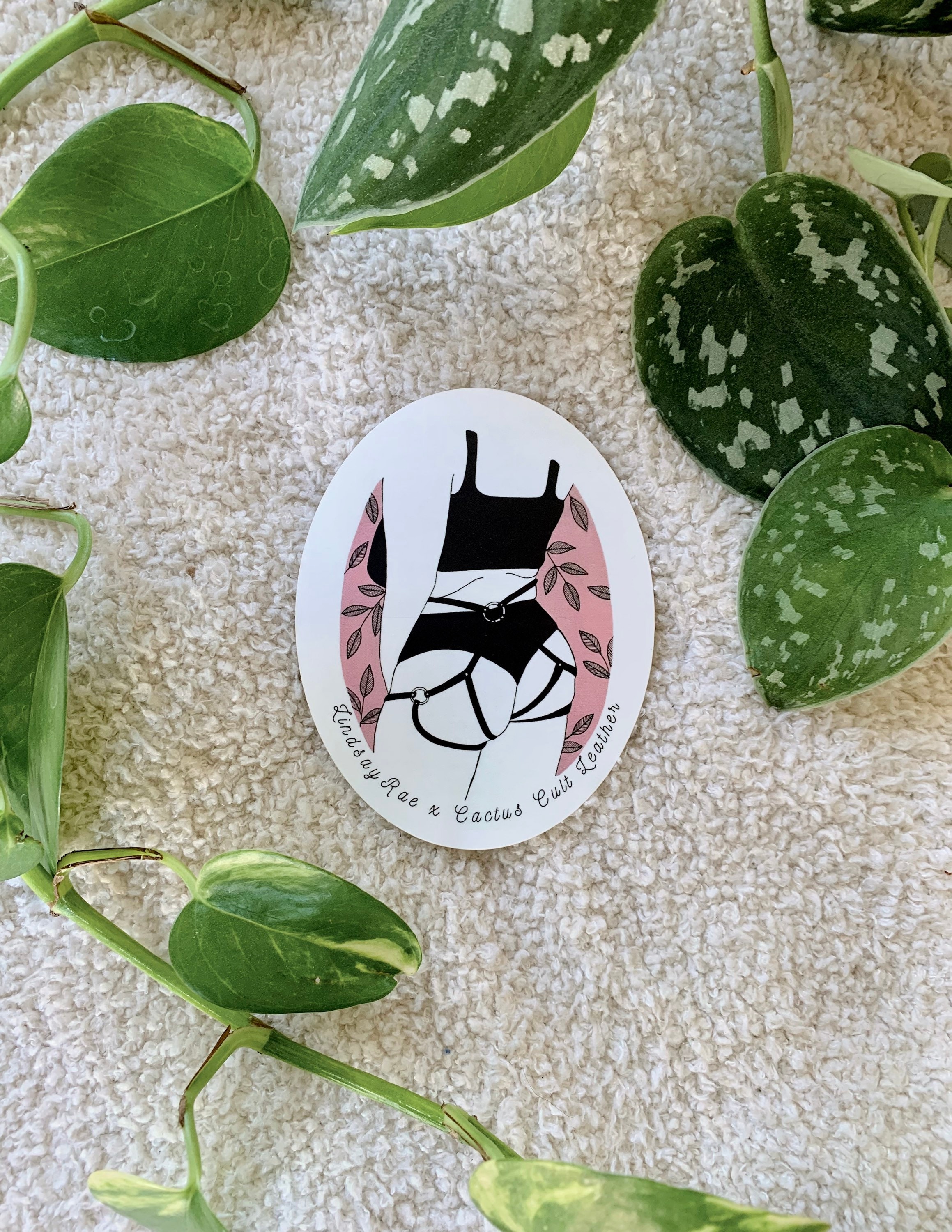 Harness Booty Sticker — Cactus Cult Leather