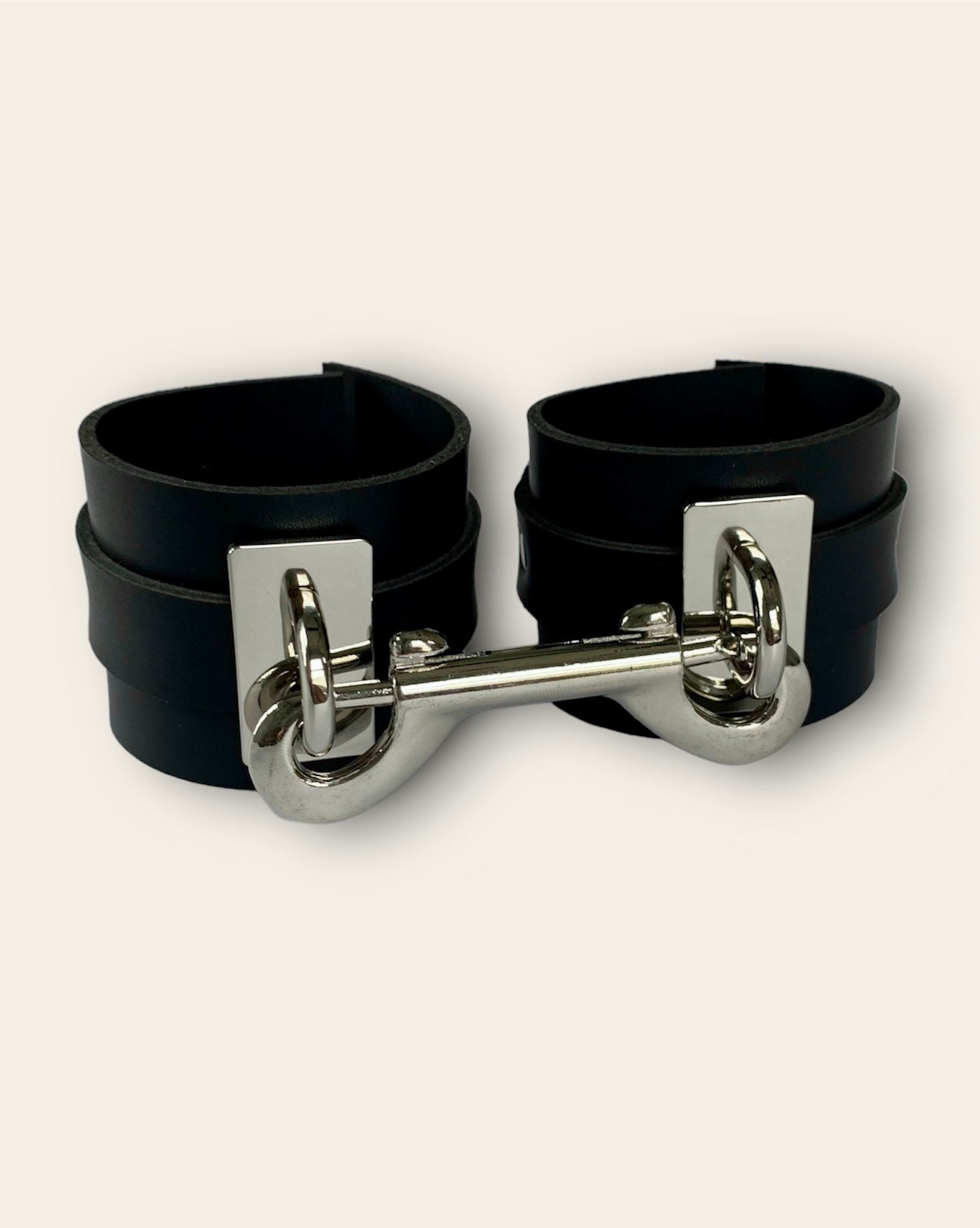 Luxury Silver Play Cuffs — Cactus Cult Leather