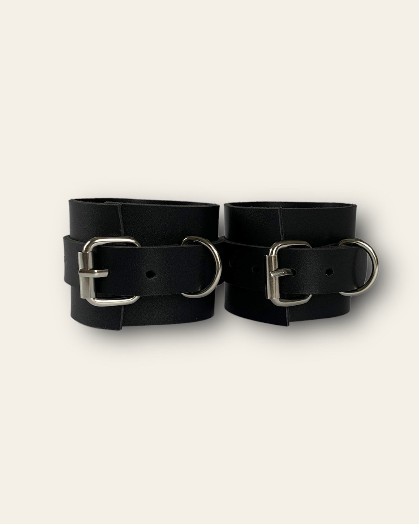 Luxury Silver Play Cuffs — Cactus Cult Leather
