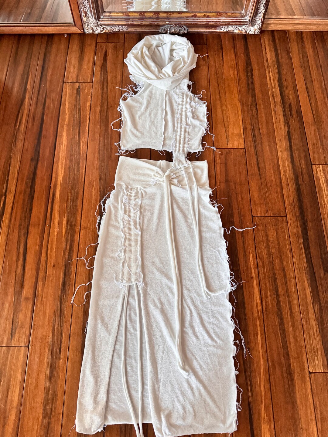 RTS Sandstorm Set Large White Knit Dune Inspired, Cosplay, Rave Outfit ...