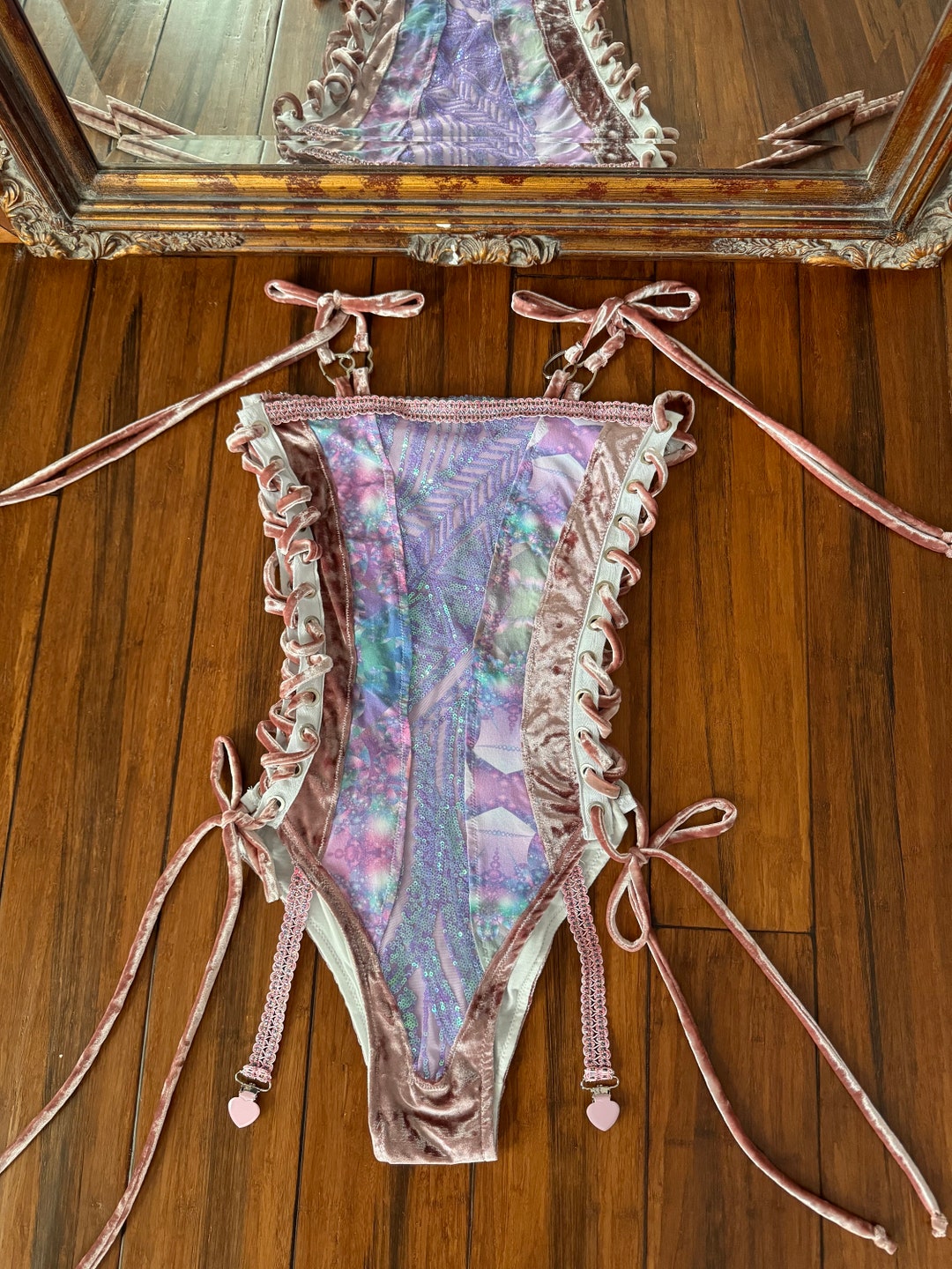 RTS Sizes/m Bubble Gum Princess Playsuit With Attached Heart Garter ...