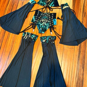 MTO Emerald Nights Rave Set, Bamboo, Cotton, Dance Clothing , Rave ...