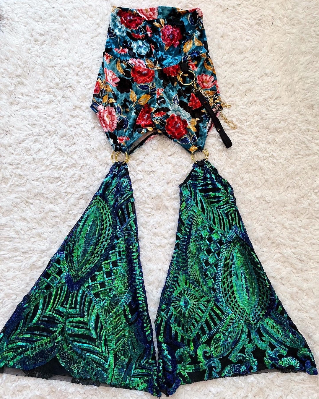 RTS Small Flower Power Boofy the Clown Bell Bottoms - Etsy