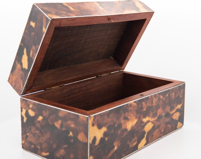 Regency Style Faux Tortoise Shell Caddy Box Tea Caddy - Etsy